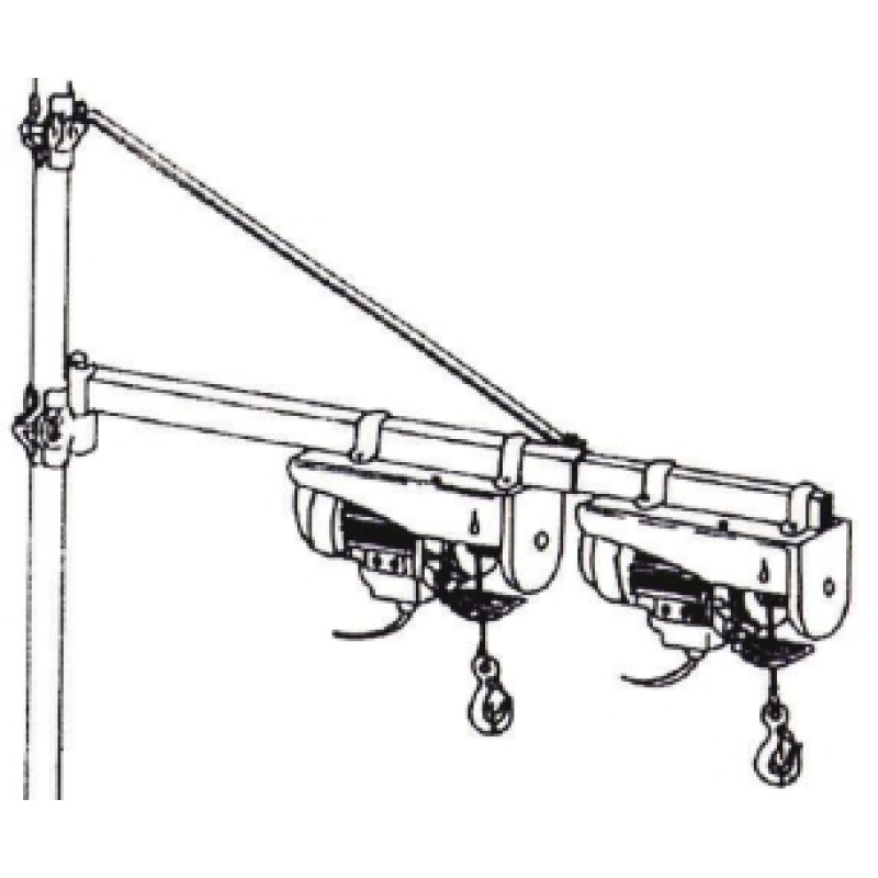 POTENCE PIVOTANTE TELESCOPIQUE POUR PALAN 250/600 KG